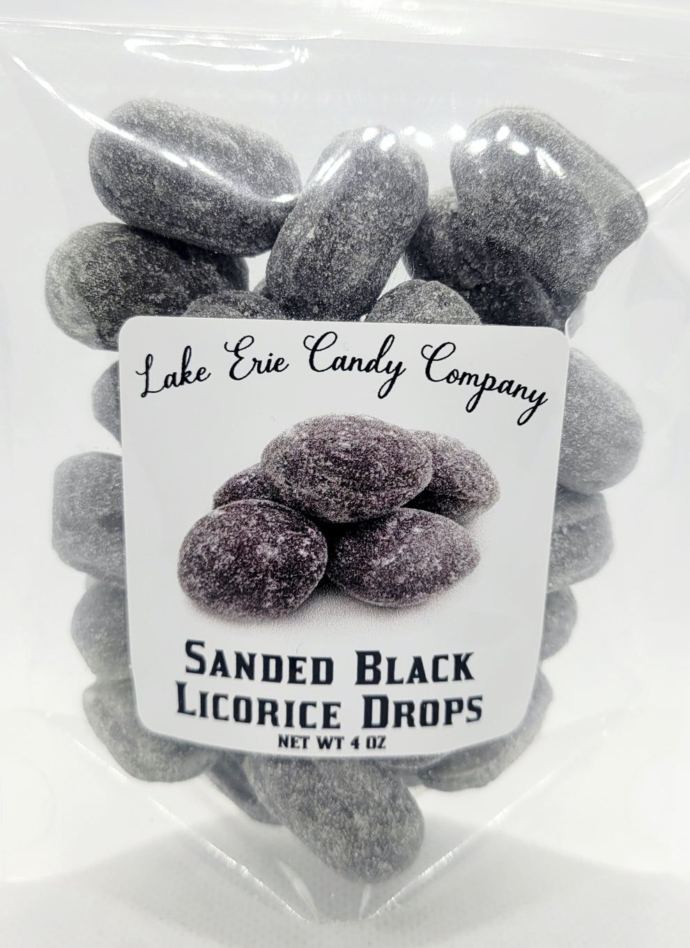 Sanded Black Licorice Drops – Lake Erie Candy Company