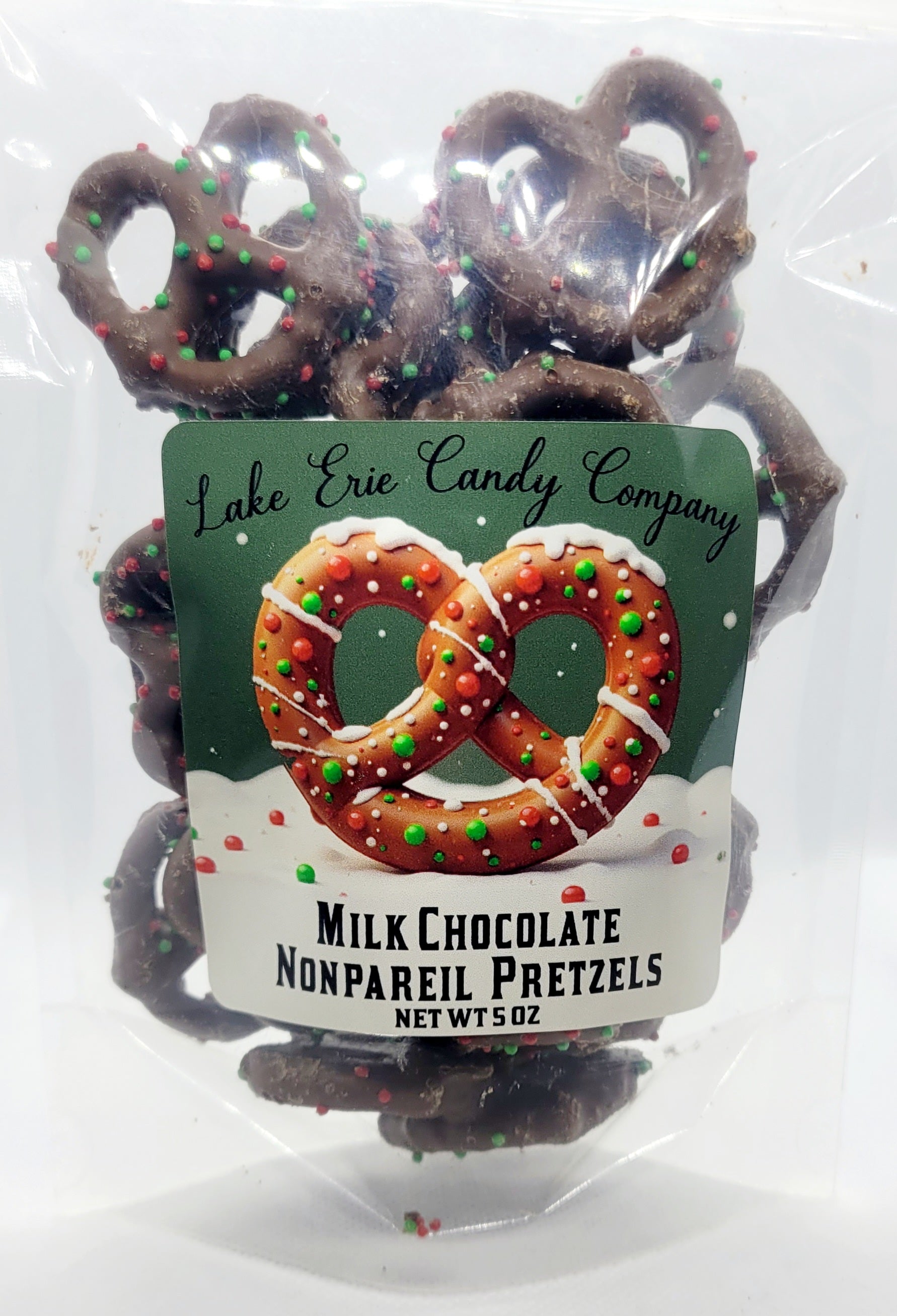 Milk Chocolate Nonpareil Pretzels – Lake Erie Candy Company