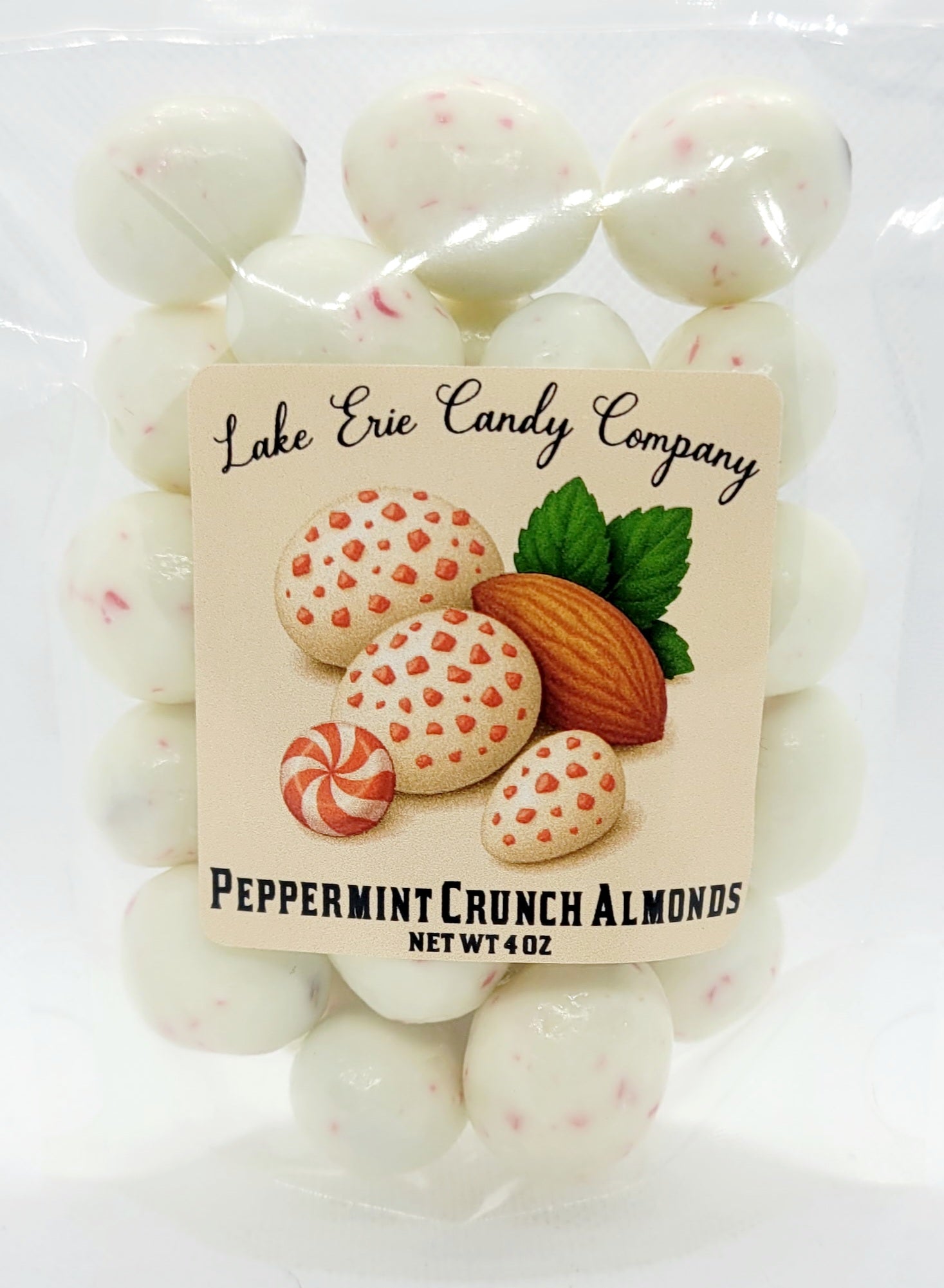 Peppermint Crunch Almonds – Lake Erie Candy Company