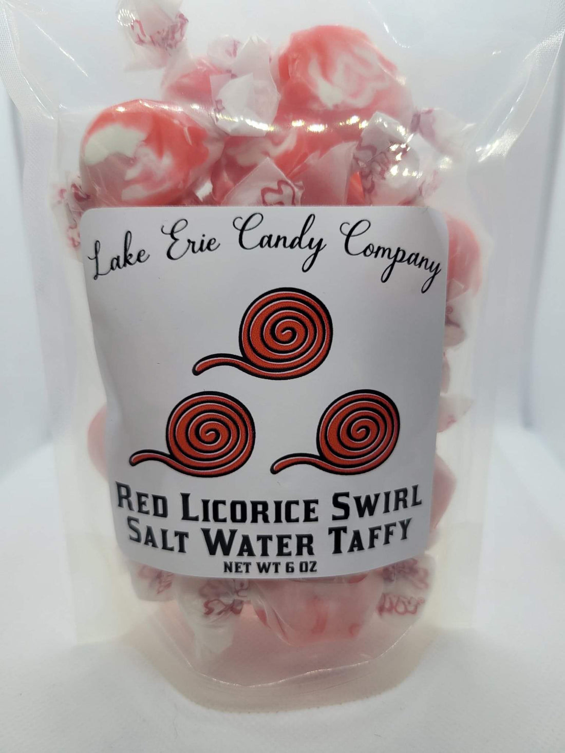 Red Licorice Swirl Salt Water Taffy – Lake Erie Candy Company